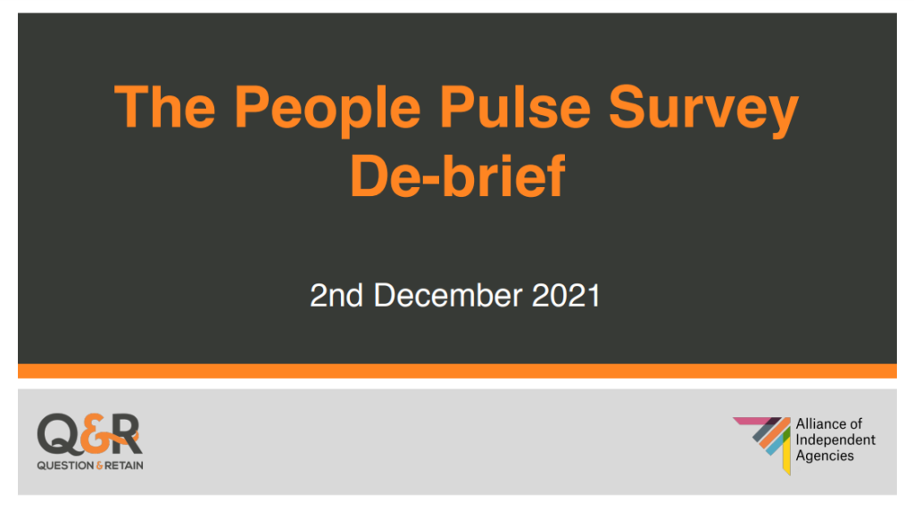 The People Pulse Survey Debrief | 2nd December 2021 - Alliance of ...